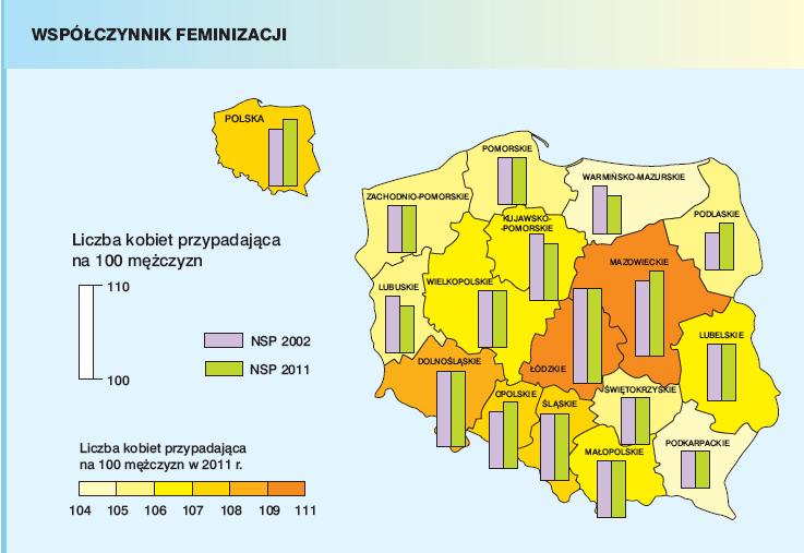 Spis powszechny ludności 2011 - wyniki (mapy, tabele, wykresy) - zdjęcie 4 Spis powszechny ludności 2011 - wyniki (mapy, tabele, wykresy) - zdjęcie 4